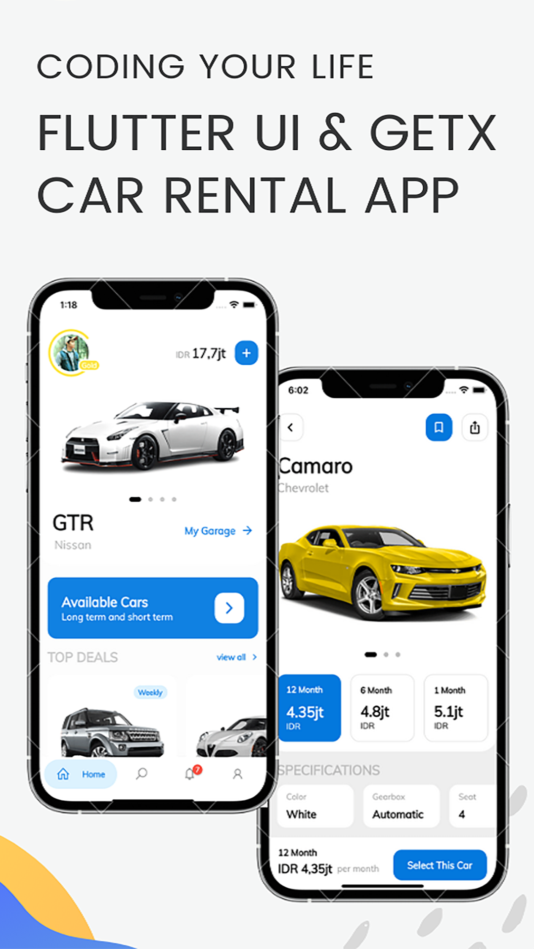 Car Rental App v2.1 - Flutter UI Kit using GetX Car Rental App v2.1 - Flutter UI Kit using GetX